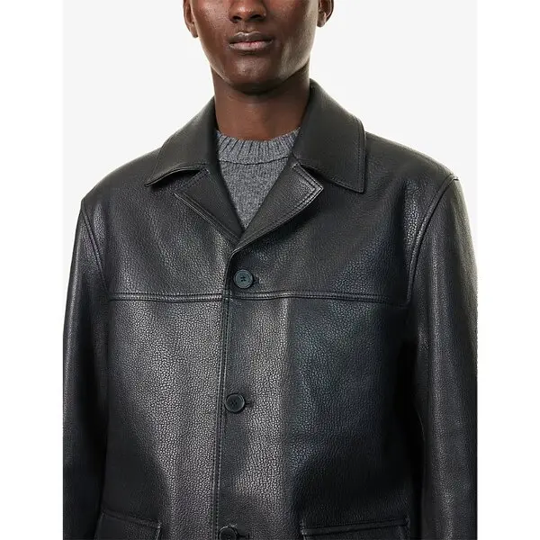 FRAME Relaxed-fit Leather Jacket