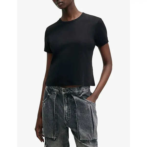 ALLSAINTS Stevie Slim-fit Cotton-jersey T-shirt - Black