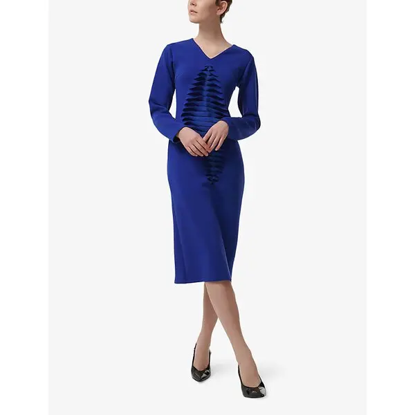 blue laser cut dress The Laura Dress