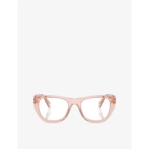 Prada A18v Irregular-frame Acetate Eyeglasses - Pink