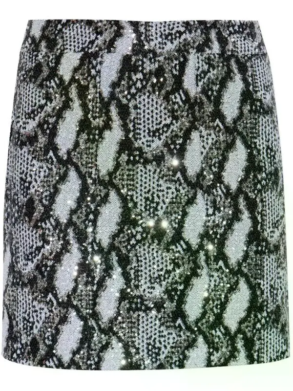 IRO PARIS Alipa Snake Print Skirt - Grey