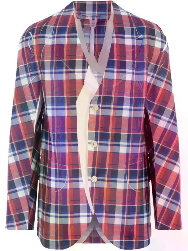 Comme Des Garçons Checked Blazer - Red