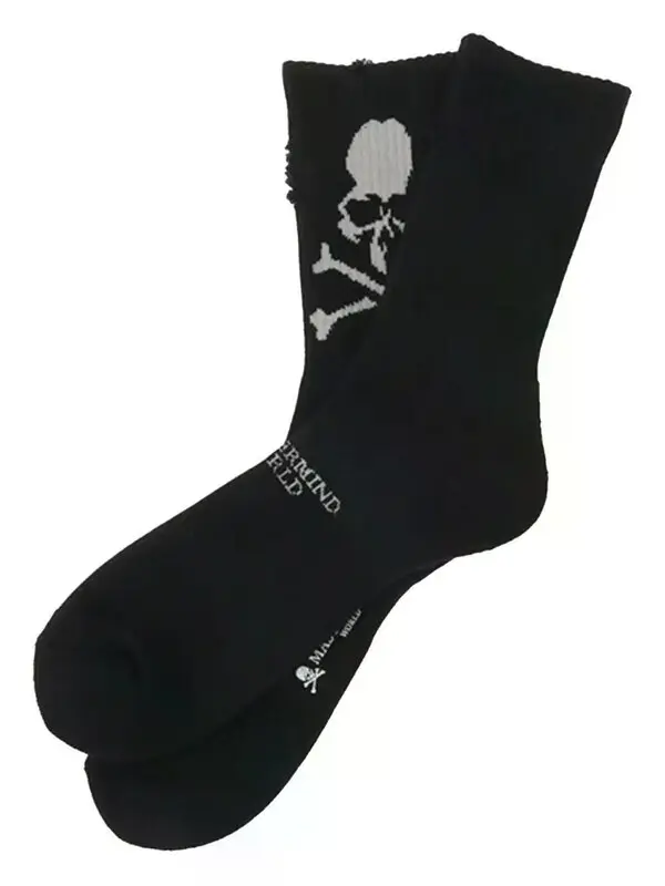 MASTERMIND WORLD Distressed-effect Socks - Black