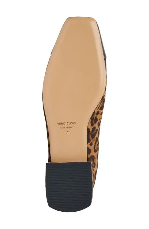 Bruno Magli Patria Leather Flat - Leopard Suede/black