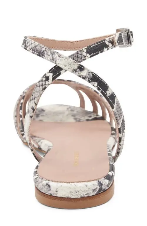 Bruno Magli Marta Ankle Strap Sandal - Black/ White Snake