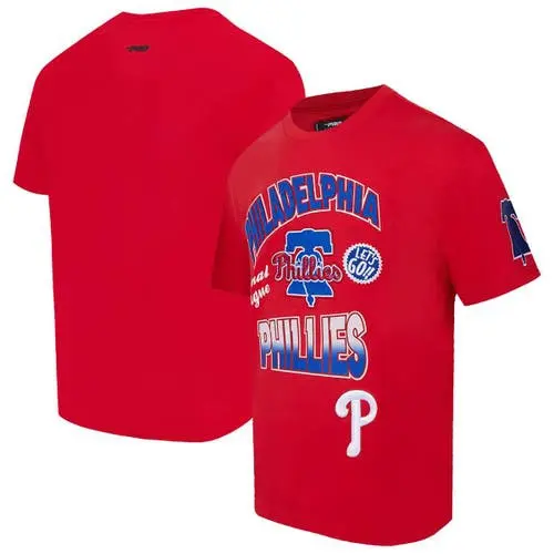 PRO STANDARD Philadelphia Phillies Turn It Up Dropped Shoulder T-shirt - Red