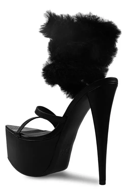 ZIGI Zarra Faux Fur Platform Sandal