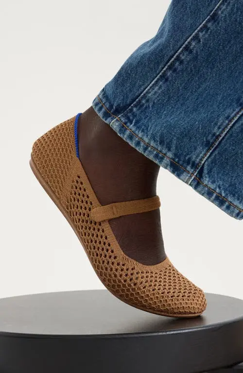 Rothy's The Square Mary Jane Flat - Pecan Mesh