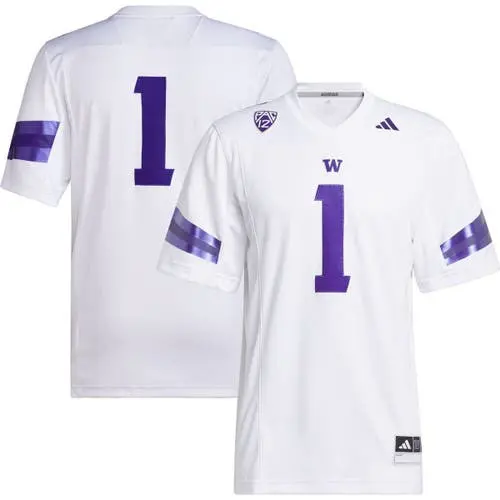 Adidas 1 Washington Huskies Premier Football Jersey - White