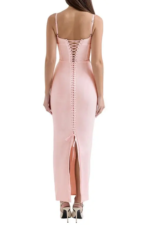House Of Cb Romy Corset Maxi Dress - Pinkesque