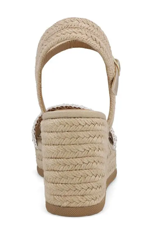 Mia Becky Ankle Strap Espadrille Wedge Sandals - Natural/ Gold