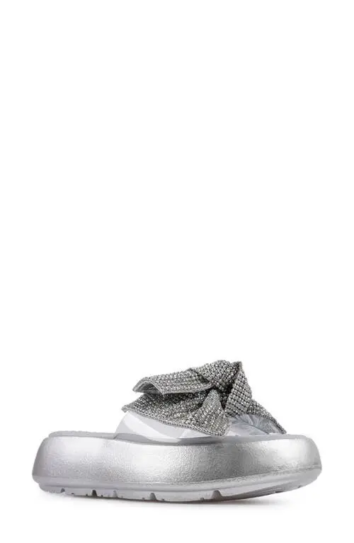 ZIGI Cassinella Embellished Platform Sandals - Silver/ Clear
