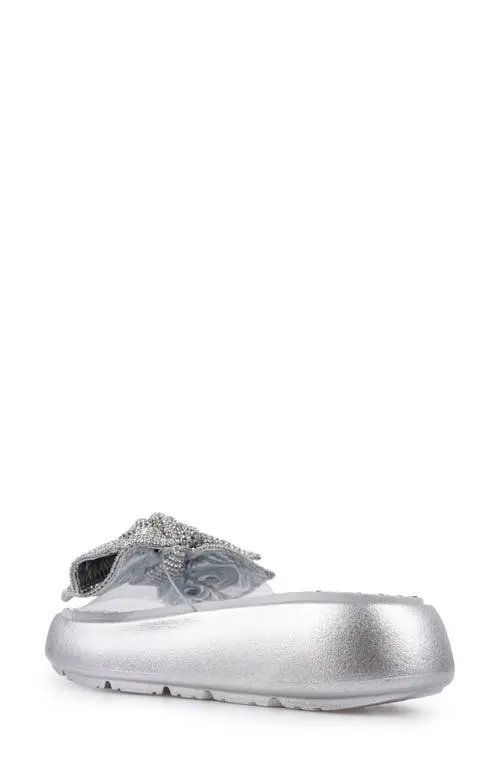 ZIGI Cassinella Embellished Platform Sandals - Silver/ Clear