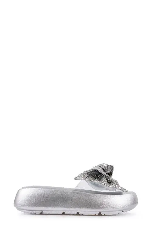 ZIGI Cassinella Embellished Platform Sandals - Silver/ Clear