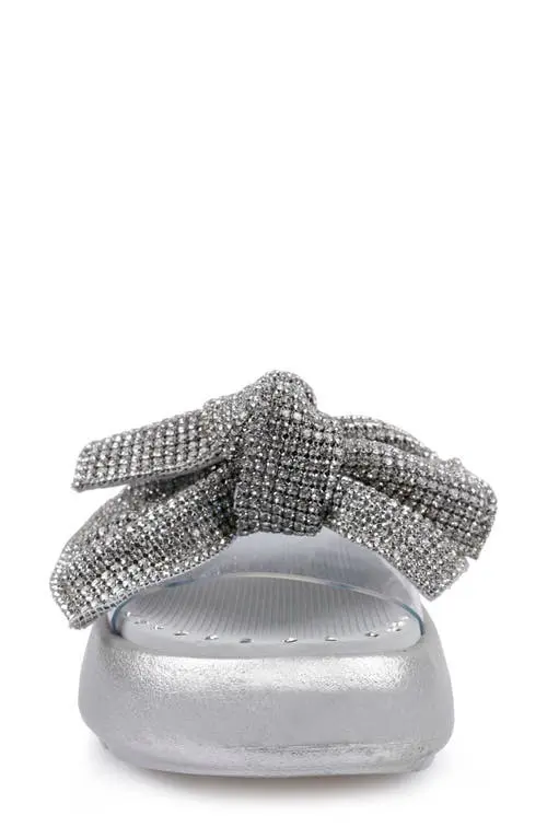 ZIGI Cassinella Embellished Platform Sandals - Silver/ Clear