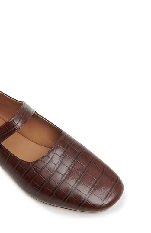 MANSUR GAVRIEL Glove Leather Mary Jane Flat - Chocolate