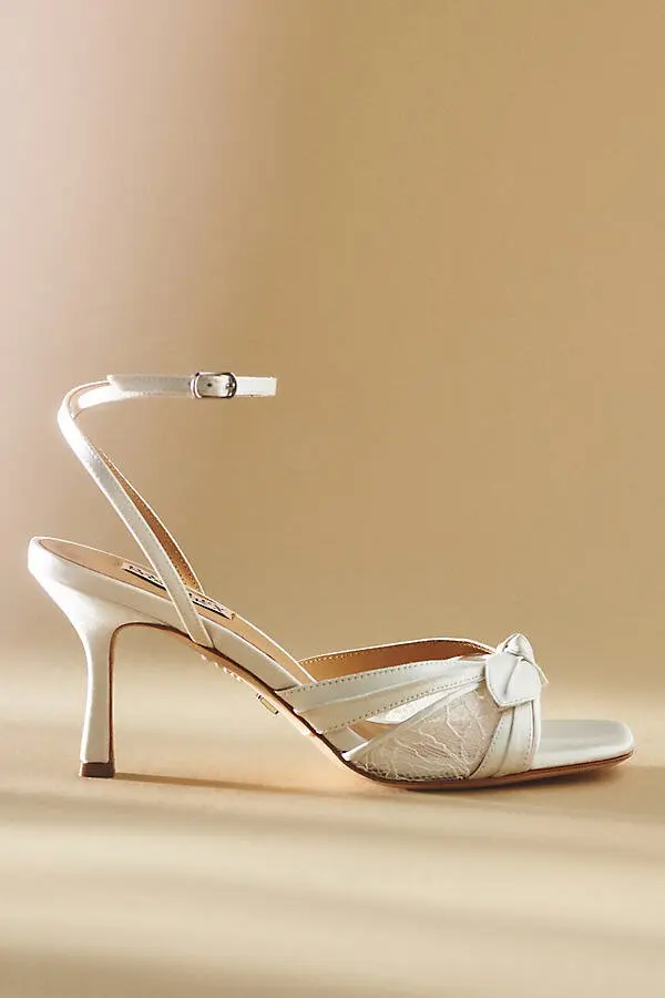 Badgley Mischka Joselyn Stiletto Heel Sandals - White