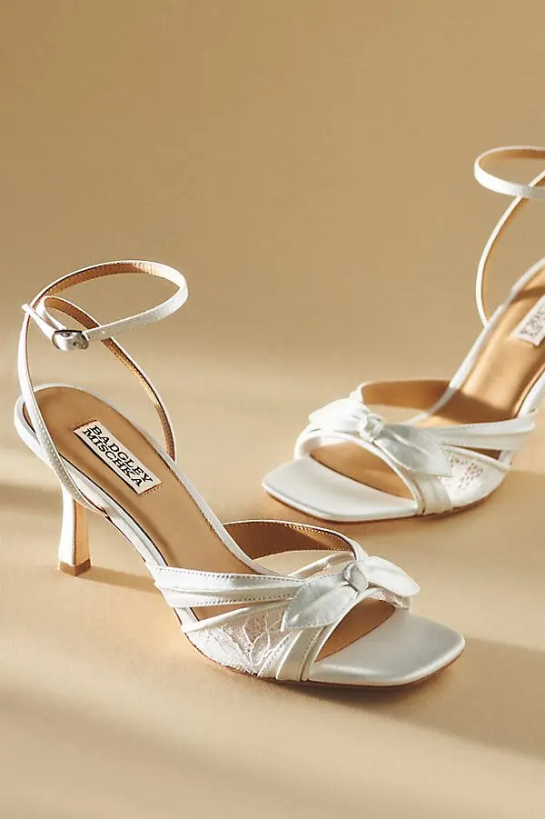 Badgley Mischka Joselyn Stiletto Heel Sandals - White