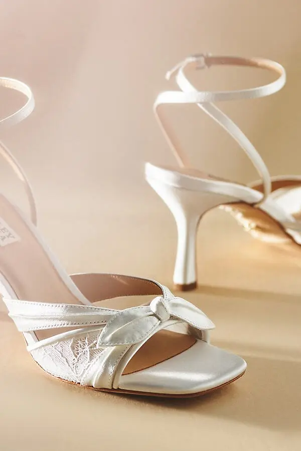Badgley Mischka Joselyn Stiletto Heel Sandals - White