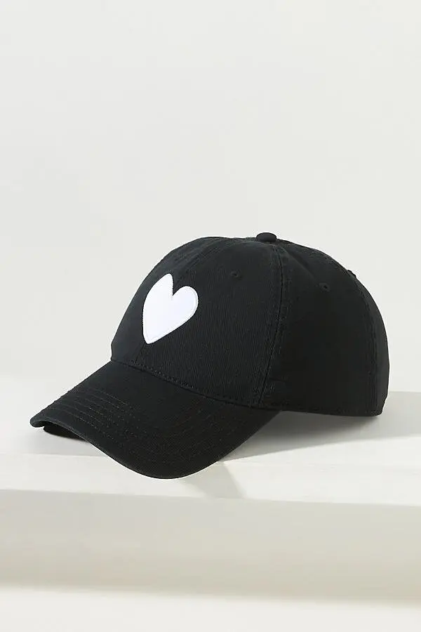 KERRI ROSENTHAL Heart Patch Baseball Cap - Black
