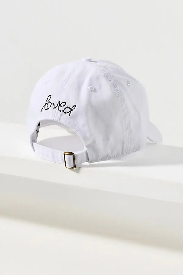 KERRI ROSENTHAL Heart Patch Baseball Cap - White