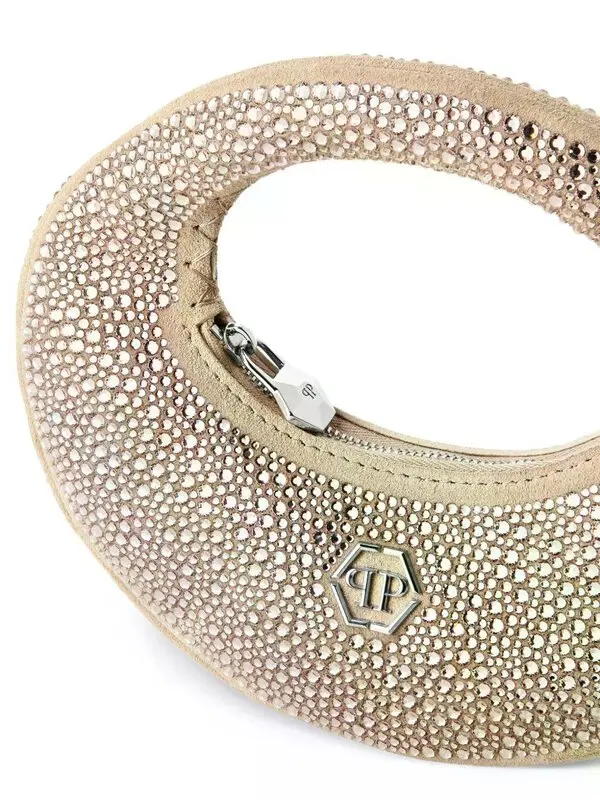 Philipp Plein Crystal-embellished Mini Bag - Neutrals