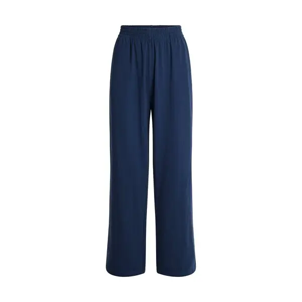 SKIMS Cotton Jersey Wide Leg Pant - Navy