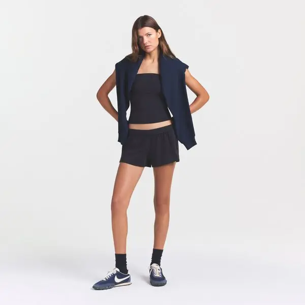 SKIMS Cotton Jersey Loose Short - Soot
