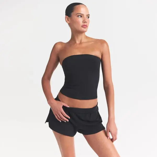 SKIMS Cotton Jersey Loose Short - Soot