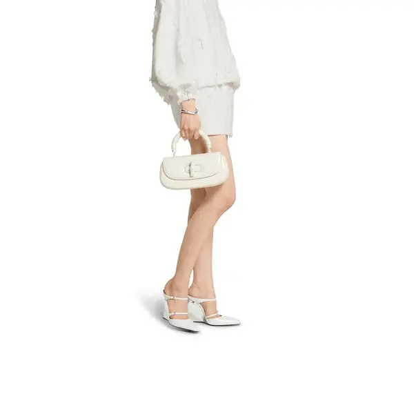 Gucci Small Bamboo Diva Top Handle Bag - White | Editorialist