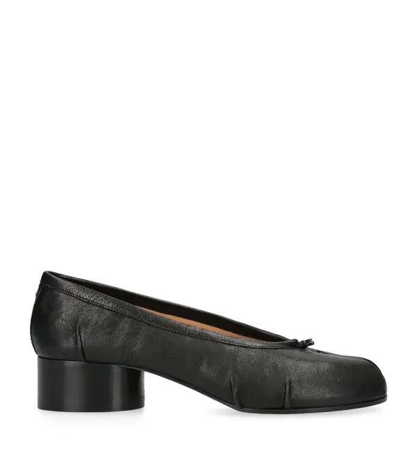 MAISON MARGIELA Suede Tabi Ballerina Pumps - Black