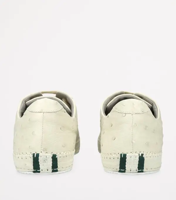 BROTINI Ostrich Leather Sneakers - Beige
