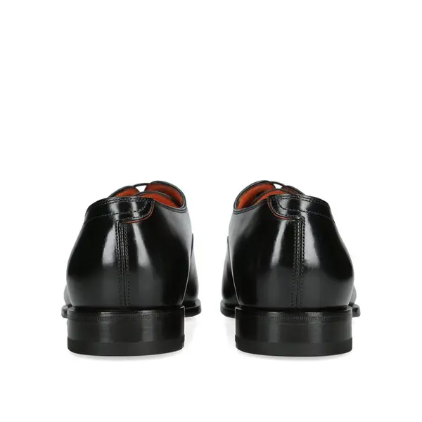 Santoni Leather Adrian Blake Oxford Shoes - Black