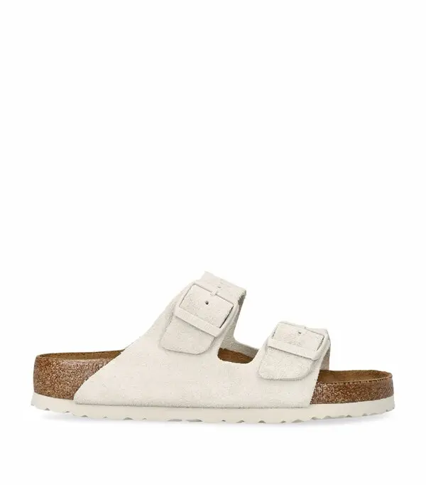 BIRKENSTOCK Suede Arizona Sfb Sandals - White