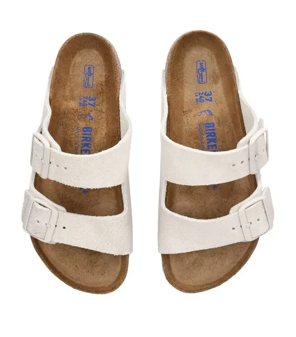 BIRKENSTOCK Suede Arizona Sfb Sandals - White