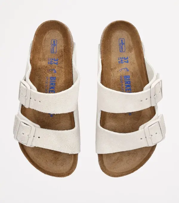 BIRKENSTOCK Suede Arizona Sfb Sandals - White