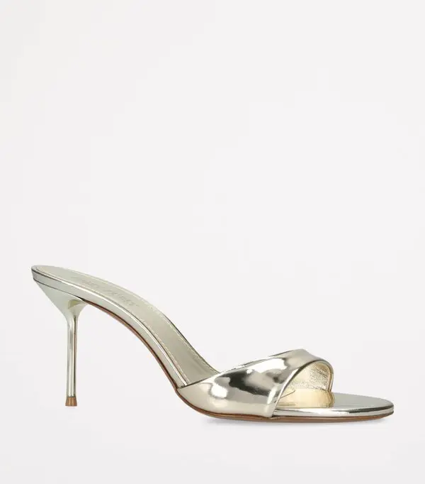 Paris Texas Metallic Leather Lidia 70 Mules - Gold