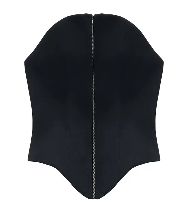 Alexander McQueen Wool Corset Top - Black