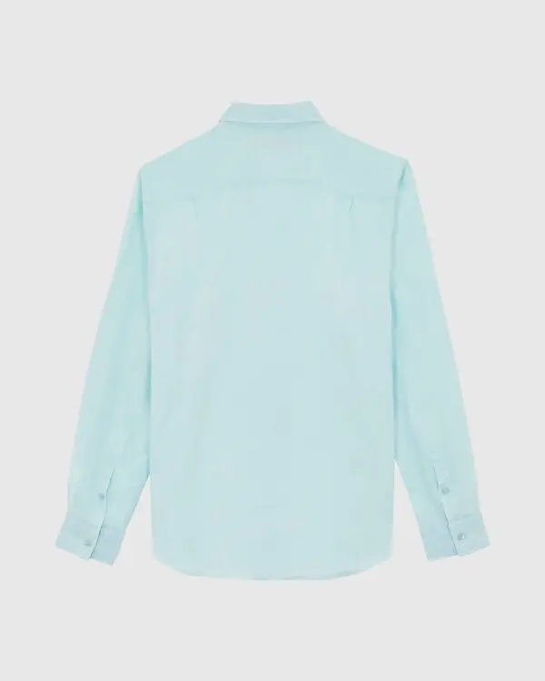 Vilebrequin Linen Shirt Natural Dye Shirt Caroubis - Blue