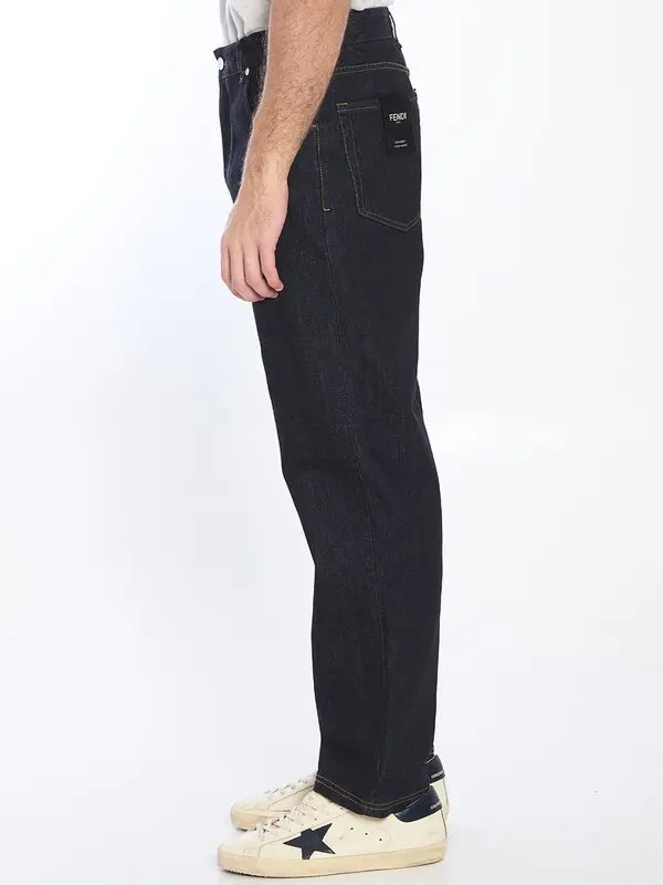 Fendi Crest Logo Straight-leg Jeans