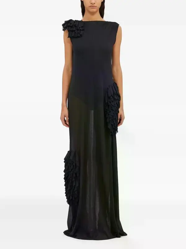 MSGM Ruffle-detail Gown