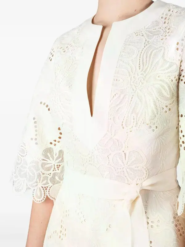 Elie Saab Embroidered Midi Dress