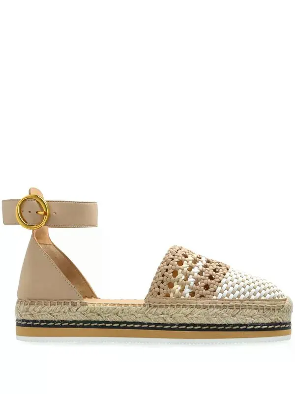 ODISSI Ankle Strap Espadrilles - Neutrals