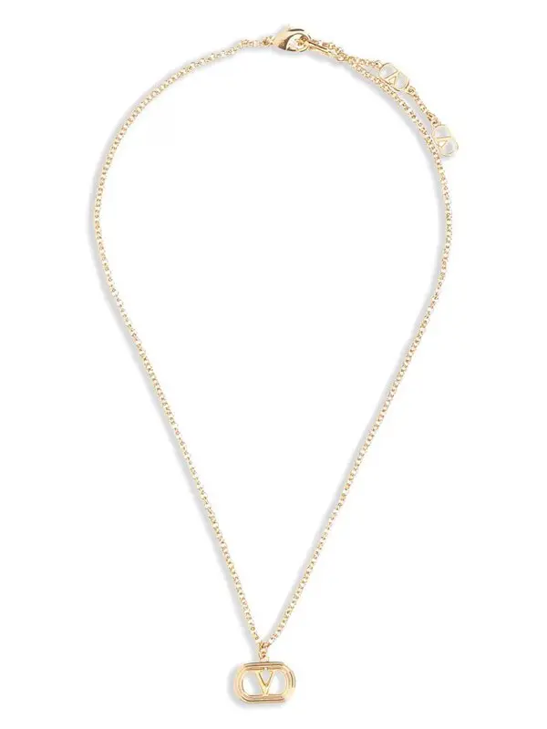Valentino Garavani Vlogo Signature Ovalette Necklace - Gold