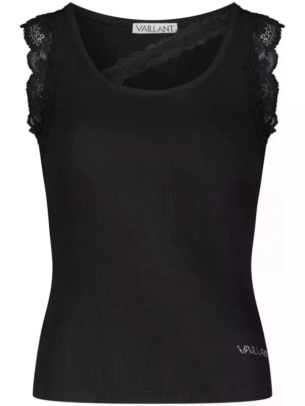 VAILLANT Lace-trim Ribbed Tank Top