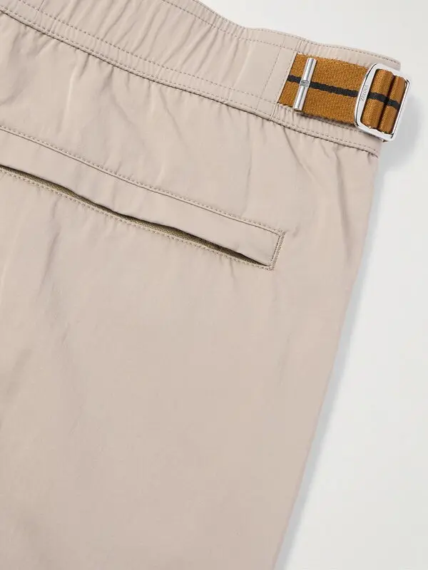 Zegna Rio Straight-leg Mid-length Swim Shorts - Neutrals
