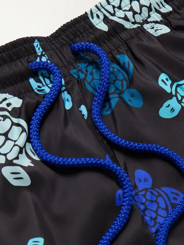 Vilebrequin Mahina Straight-leg Mid-length Recycled Swim Shorts - Black