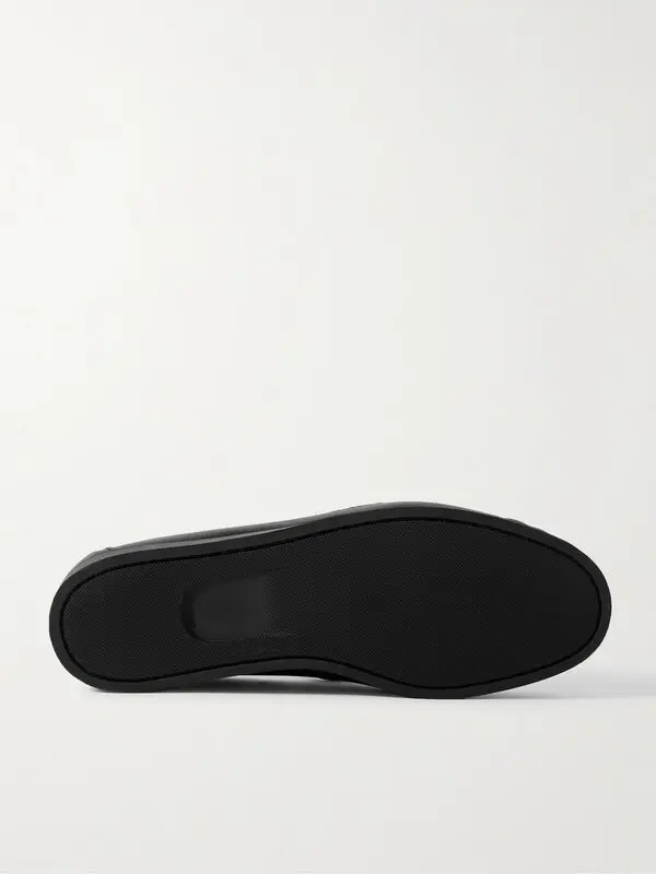 VINNY'S Boatman Full-grain Leather Boat Shoes - Black