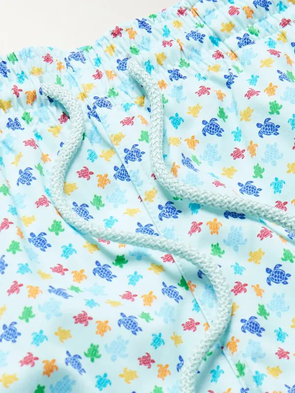 Vilebrequin Moorise Straight-leg Mid-length Printed Swim Shorts - Blue