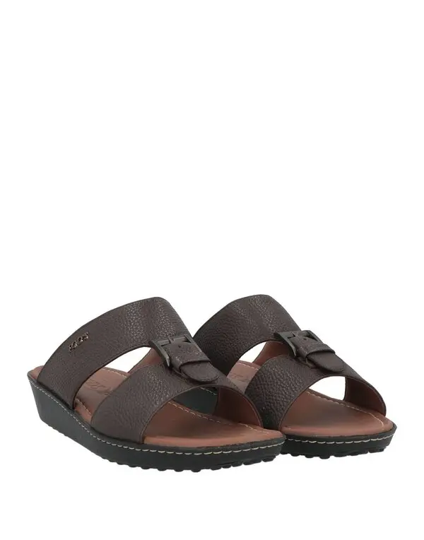 TOD'S Pebbled Leather Wedge Sandals